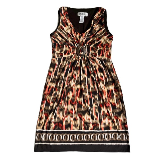 Studio I | Dresses | Vintage Studio I Midi Dress Size 6p Retro 9s Wood ...